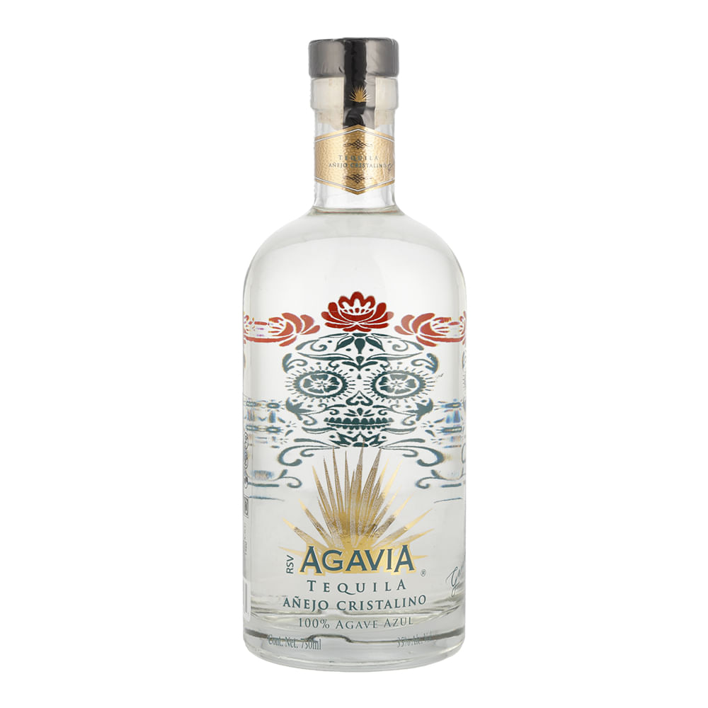 Tequila Agavia Añejo Cristalino 100% 750ml - Bodegas Alianza