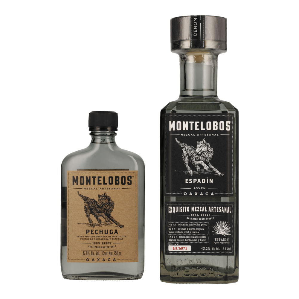 Mezcal Montelobos Joven Espadin 750ml C/Pechuga 250ml - Bodegas Alianza