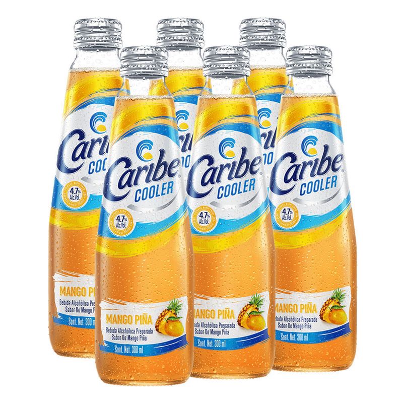 Caribe Cooler Mango-Piña 300 ml (6pz) - Bodegas Alianza