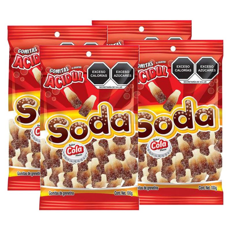 Gomitas Acidul Soda 100 g (4 pz) - Bodegas Alianza