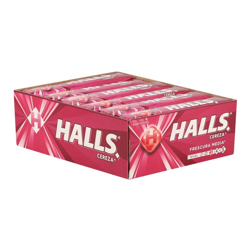 Halls Cereza 302.4 g (12 pz) - Bodegas Alianza