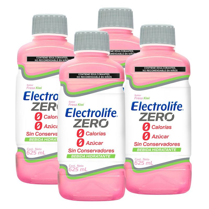 Electrolife Zero Fresa-Kiwi 625 ml (4 pz) - Bodegas Alianza