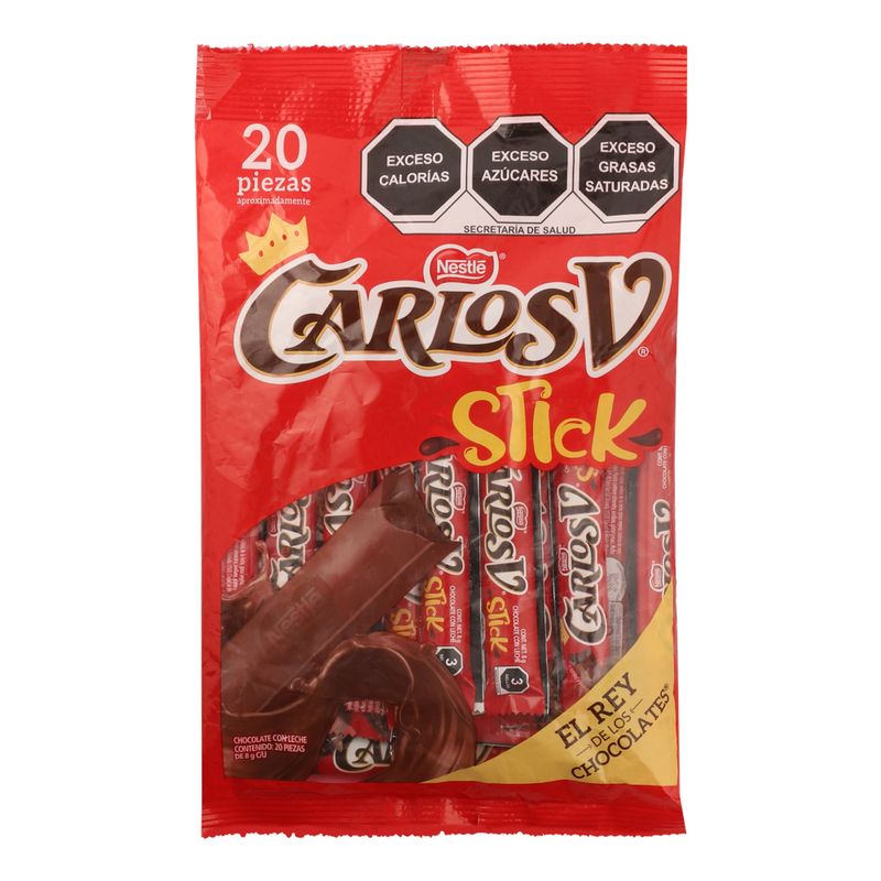 Carlos V Stick Nestle 160g (20pz) - Bodegas Alianza